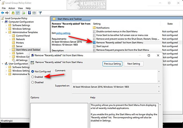 How to Hide Recommended From the Start Menu in Windows 11 - MajorGeeks How to Hide Recommended From the Start Menu in Windows 11 - MajorGeeks